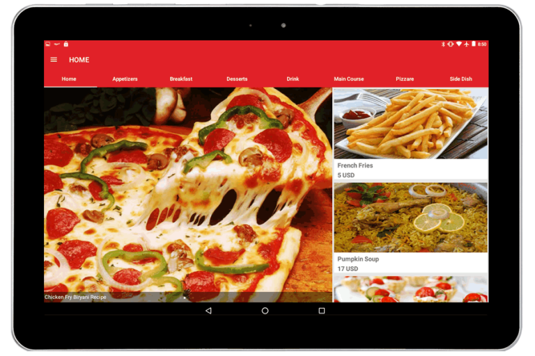 Digital Restaurant Menu | Restaurant Menu on Tablet - Foodappsco