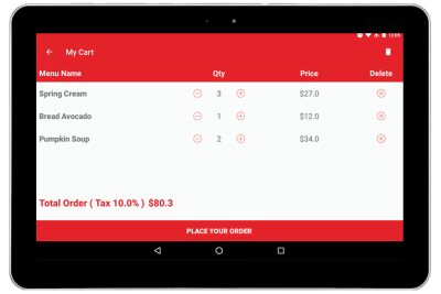 Restaurant Order Taking Tablet App – Food Apps Company